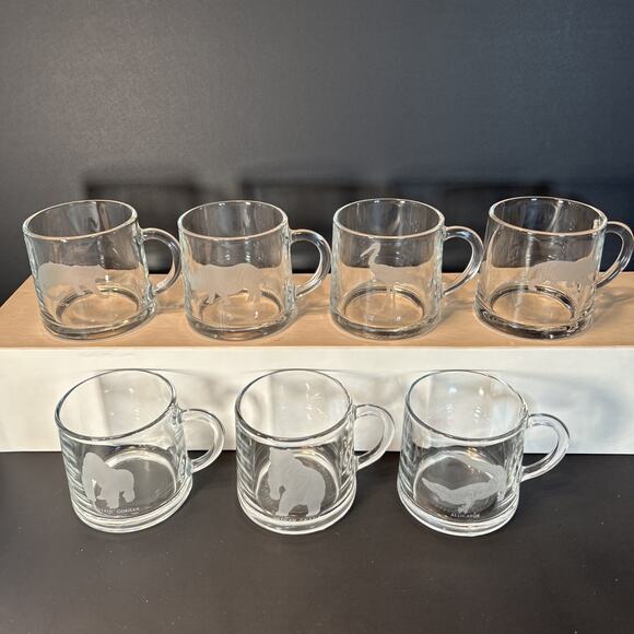 Luminarc | Dining | Luminarc France Endangered Species Etched Glass ...
